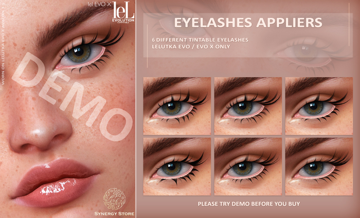 Second Life Marketplace - DEMO [SYN] Synergy / Eyelashes Dolly 01 LEL ...
